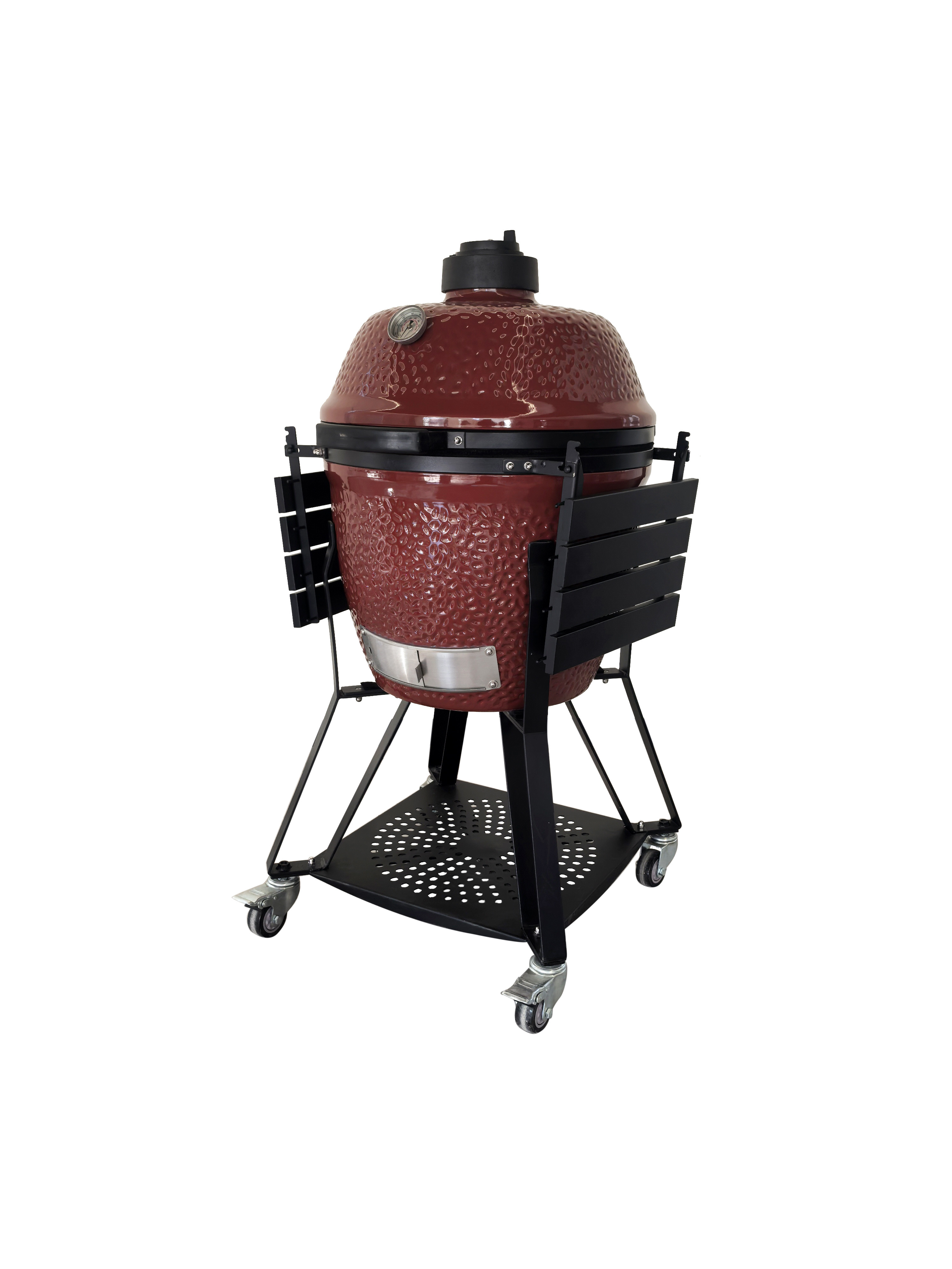 Rust Prevention Ceramic Barbecue Grill Compact Portable Red Ceramic BBQ